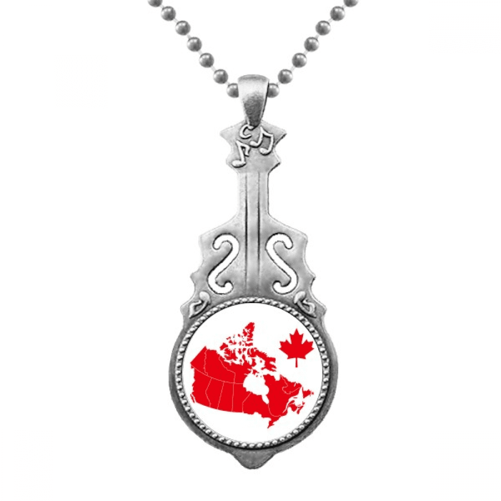 Red Maple Symbol Canada Country Map Pendant Jewelry Music Guitar Torque ...