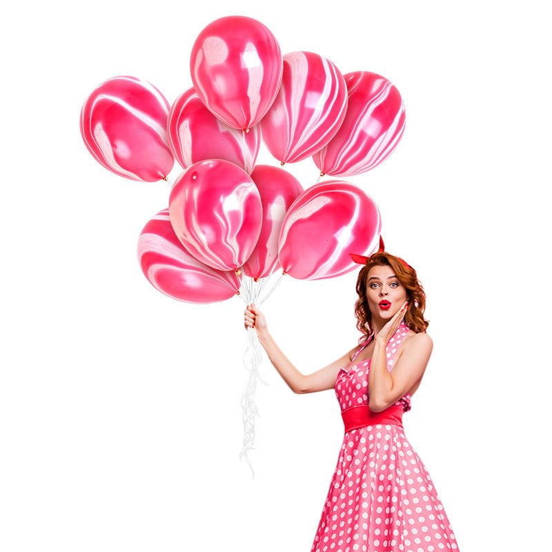Red Marble Balloons - 12 Inch Latex Balloons - 36 Pack - Walmart.com
