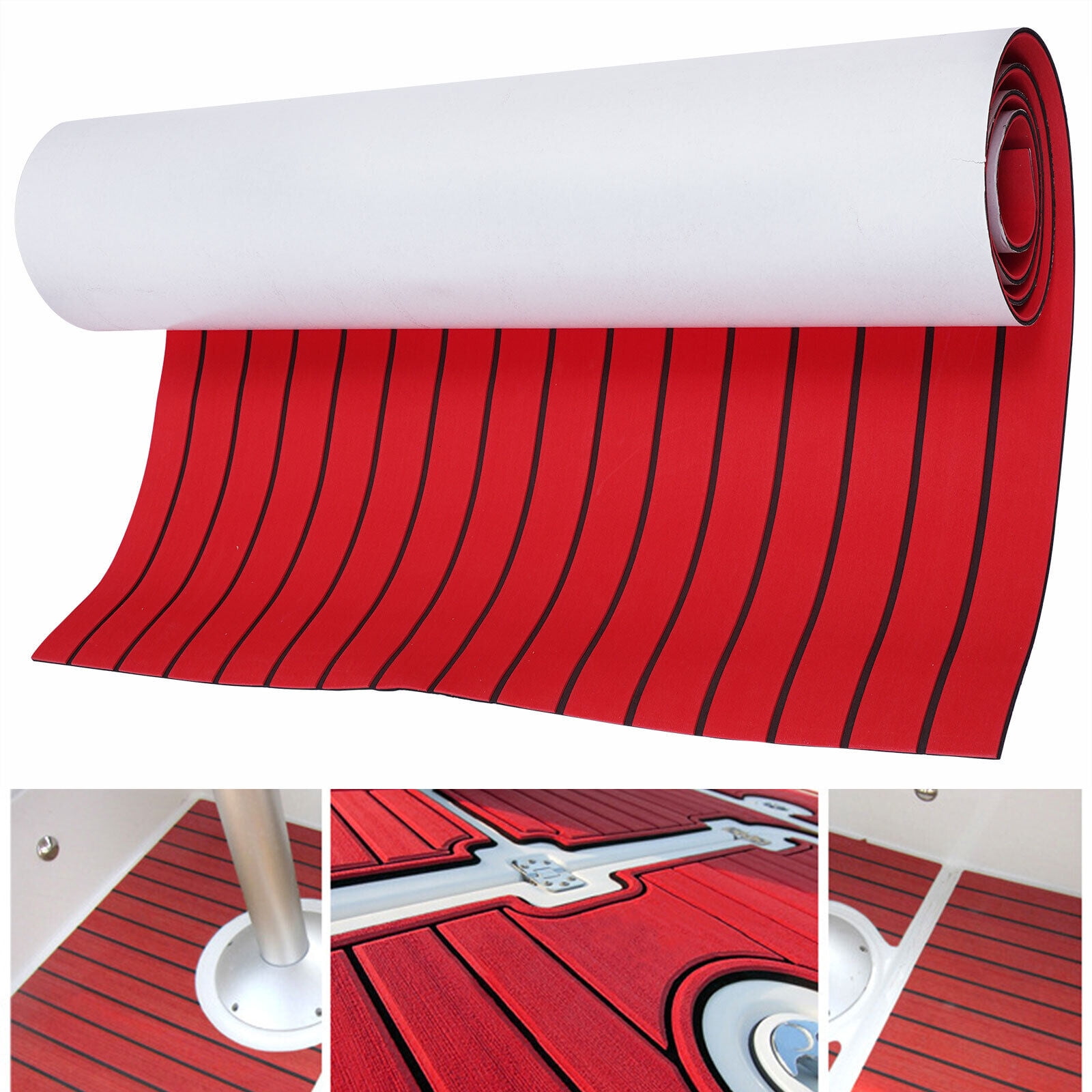 Red Marine EVA Foam Mat Boat Flooring Yacht Teak Decking Sheet Carpet ...