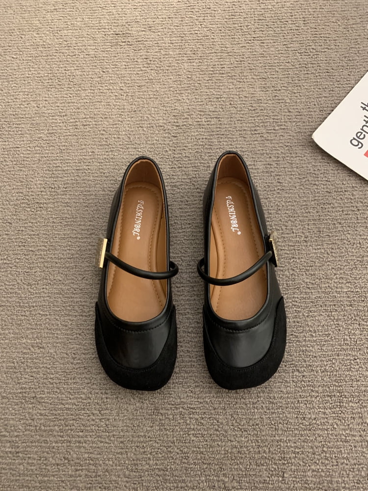 HHH Red Mary Jane Shoes Women's Shoes 2024 Spring and Summer New round ...