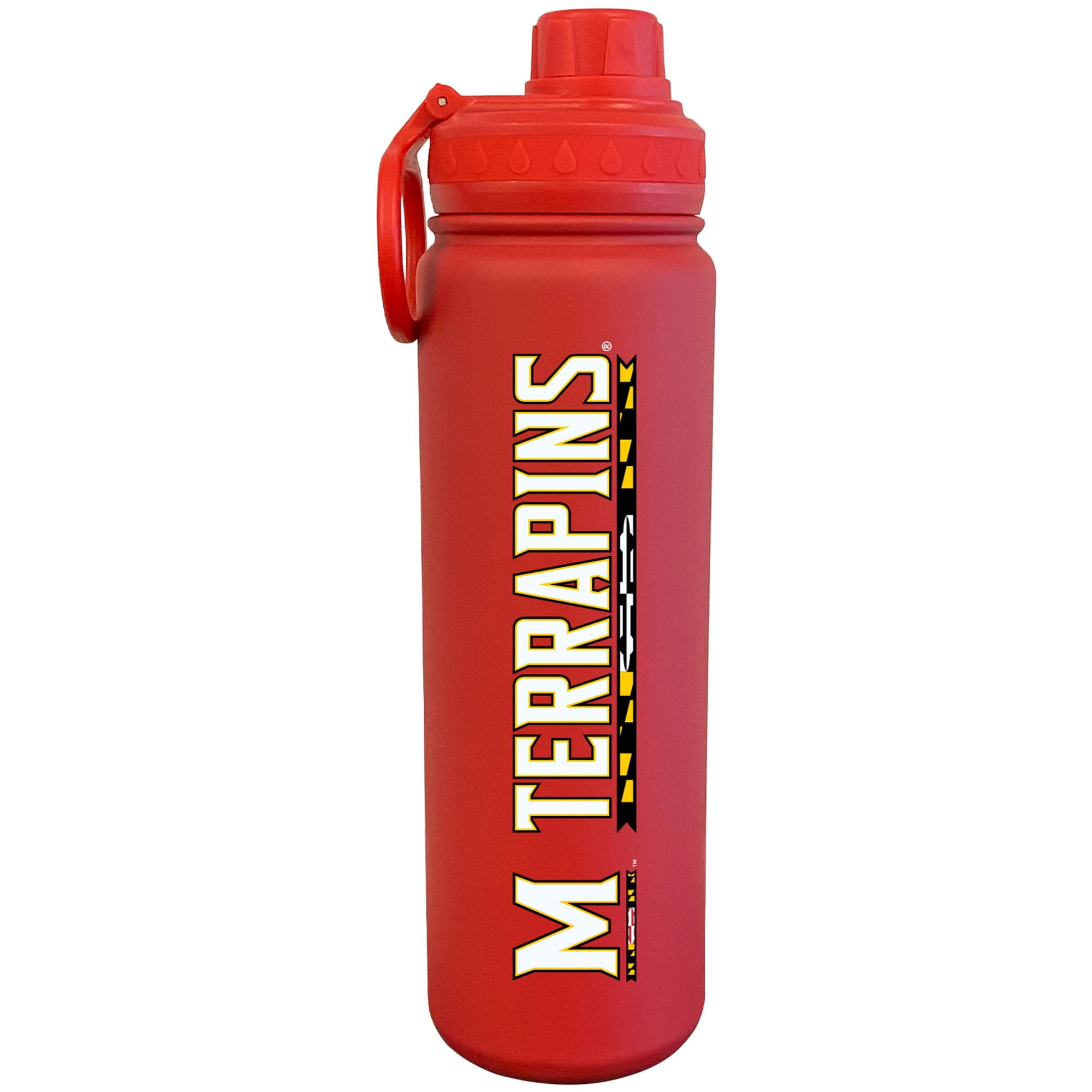 Red Maryland Terrapins 24oz. Logo Stainless Sport Bottle - Walmart.com