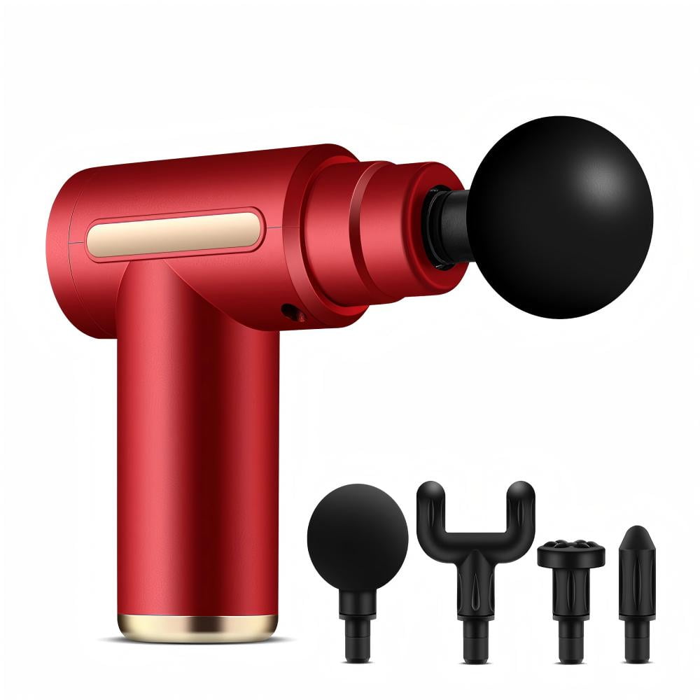 Red Massage Gun Massager Fascia Muscle Deep Tissue Body Neck Back Pain ...