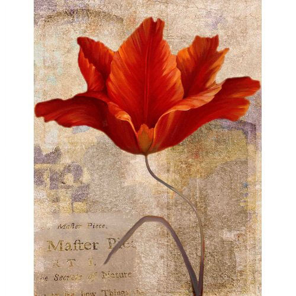 "Red Masterpiece I" Painting Print on Wrapped Canvas - Walmart.com