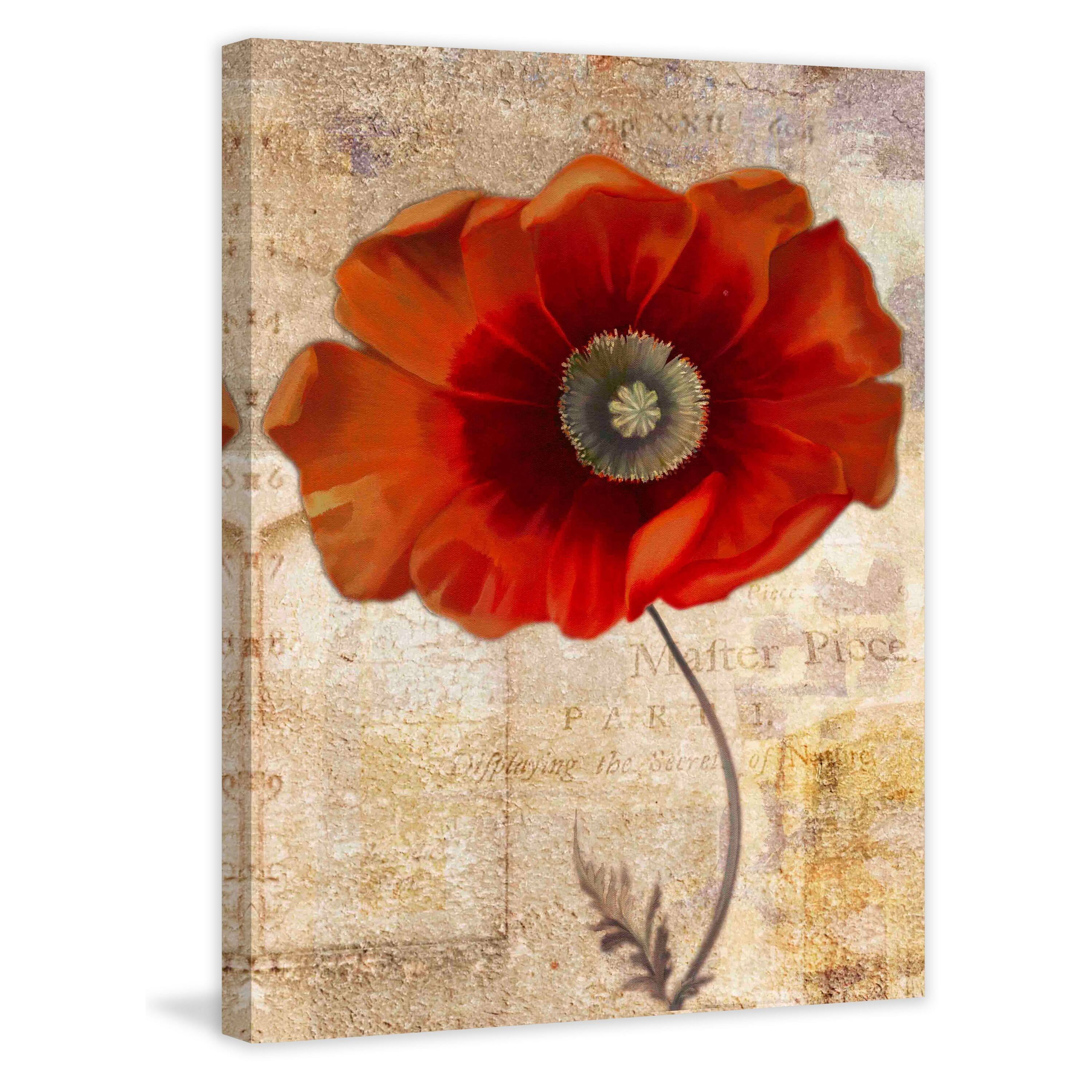 "Red Masterpiece II" Painting Print on Wrapped Canvas - Walmart.com