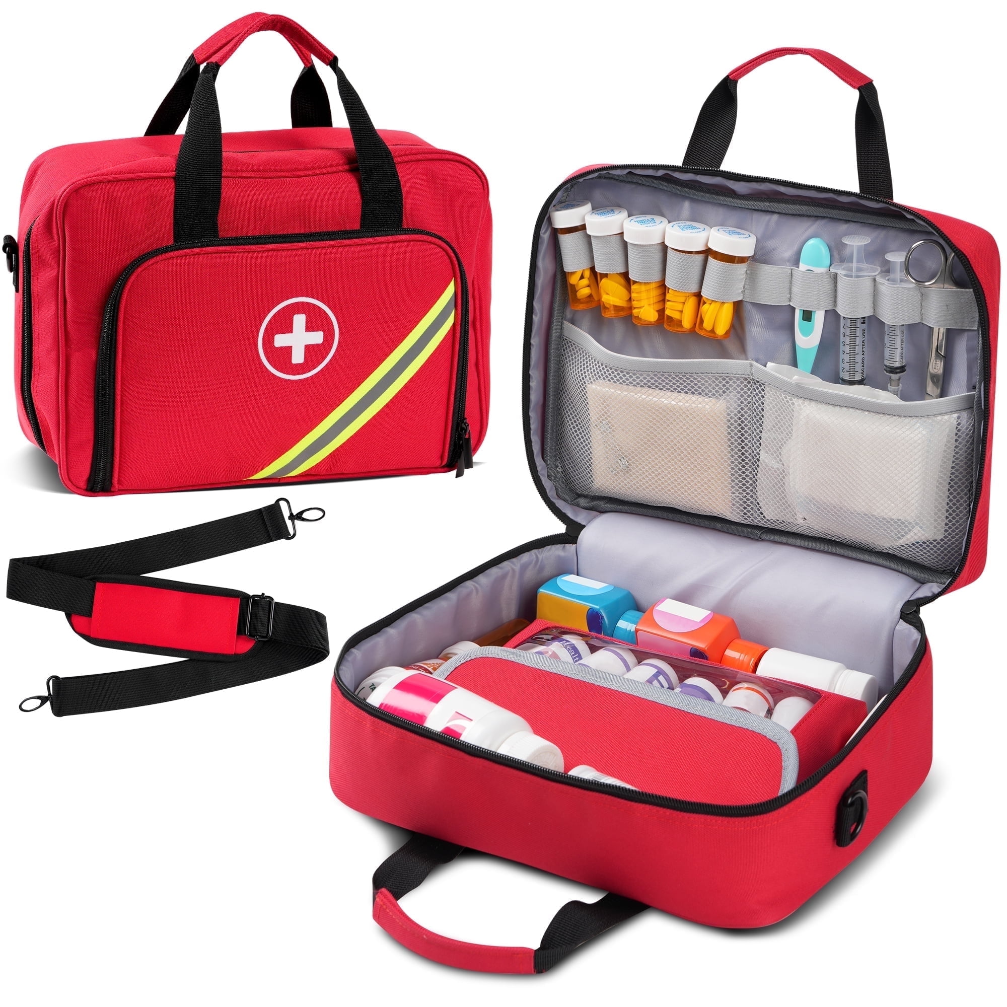 TGCUR Medicine Bag, Water-Resistant Large Capacity First Aid Organizer ...