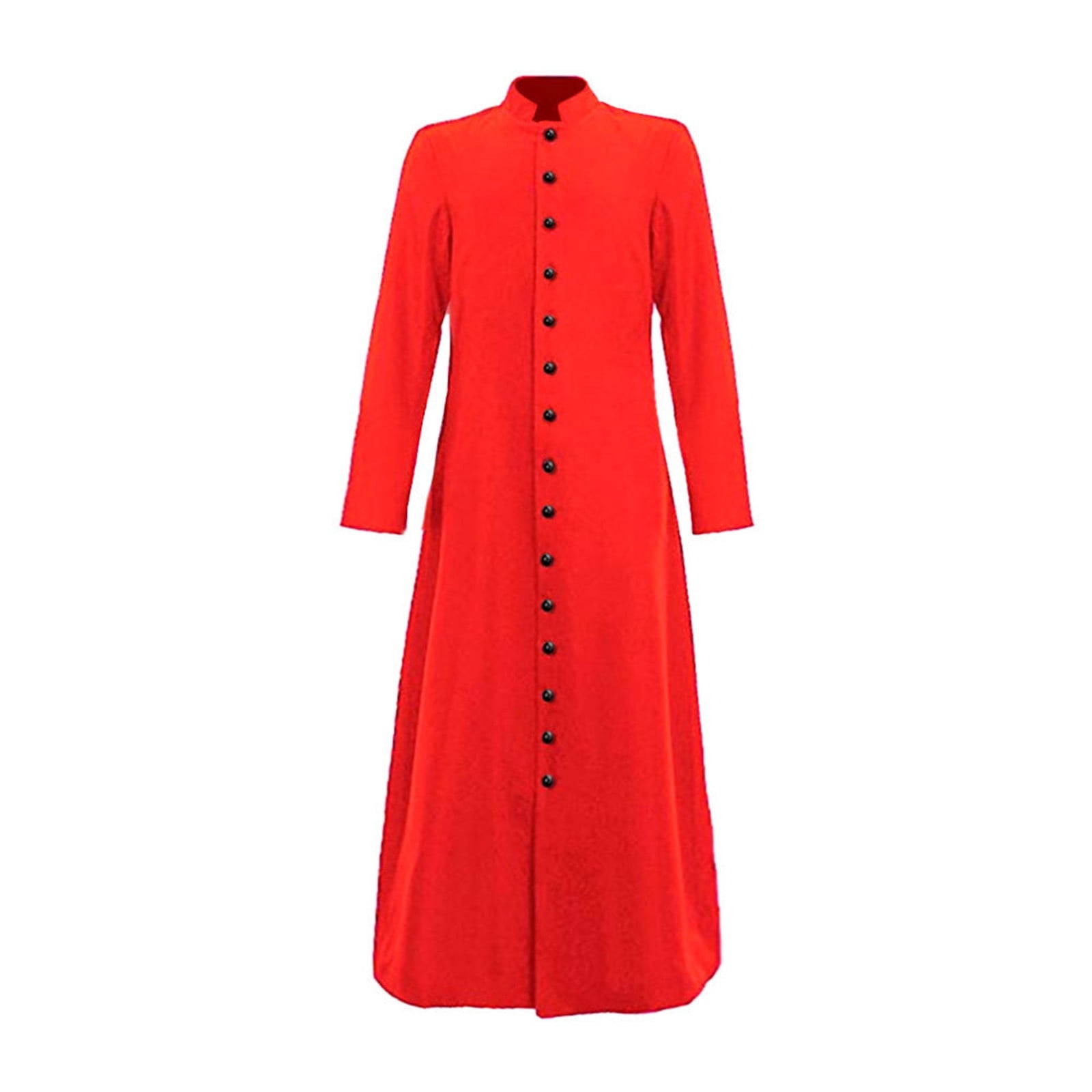 Red Men'S Priest Robe Roman Standing Collar Ing - Walmart.com
