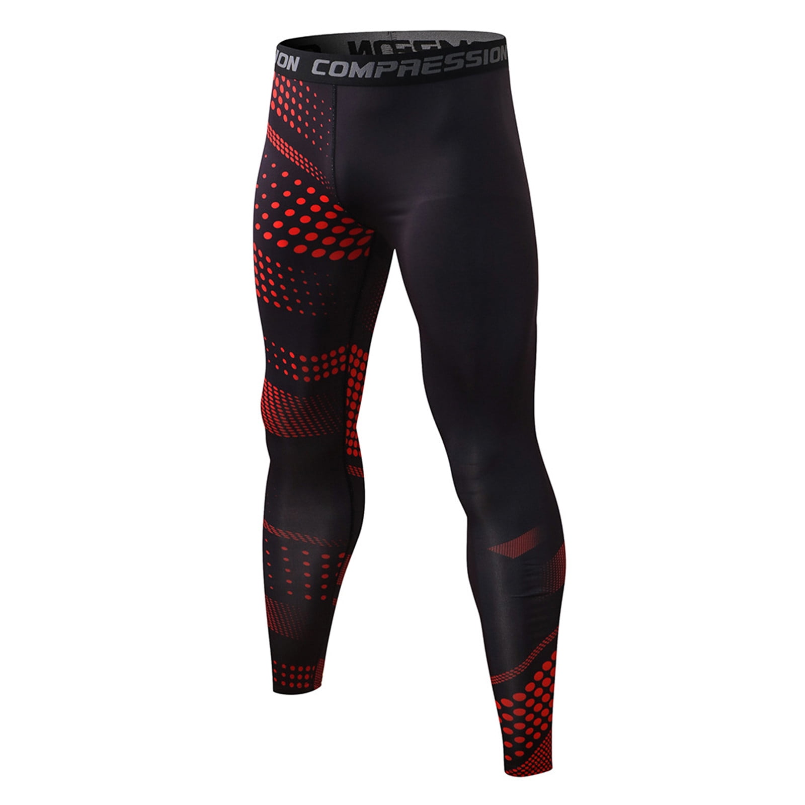 Red Mens Simple Exercise Tight Running Stretch Basketball Base Training ...