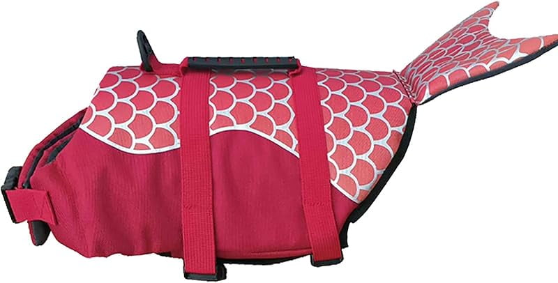 Red Mermaid Dog Life Jacket - Small, Medium, Large - All Breed Sizes ...