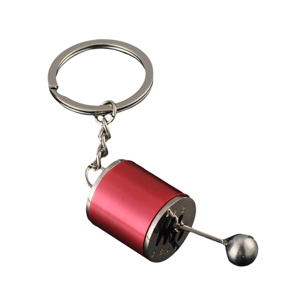 Red Metal Gear Shift Keychain Piston Brake Disc Keychain Car Modified ...