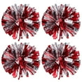 Red Metallic Cheer Pom Poms for Kids & Adults - 4 Pcs - Walmart.com