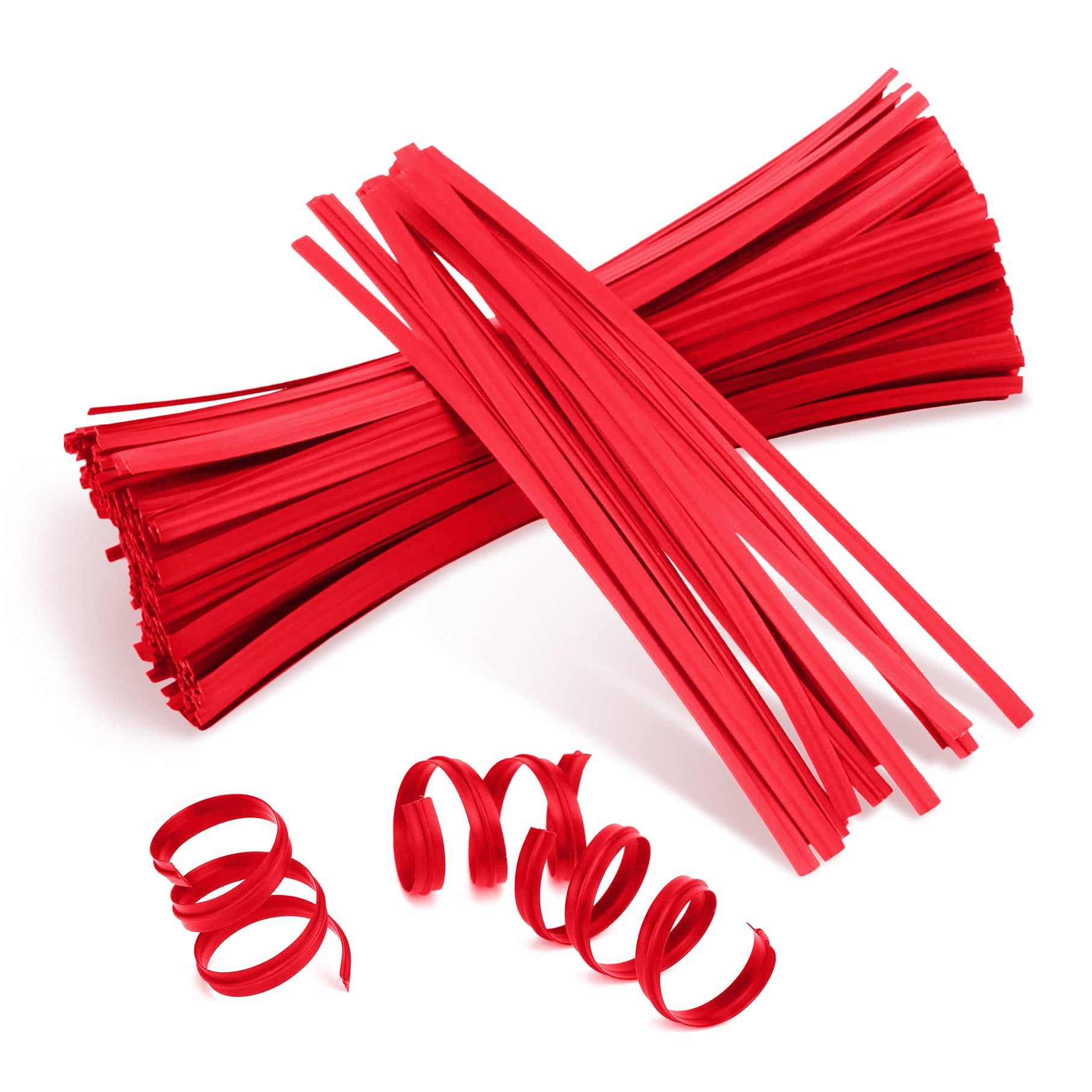Red Metallic Twist Ties for Bags, 8 inches. 2000 Pack Plastic-Coated ...