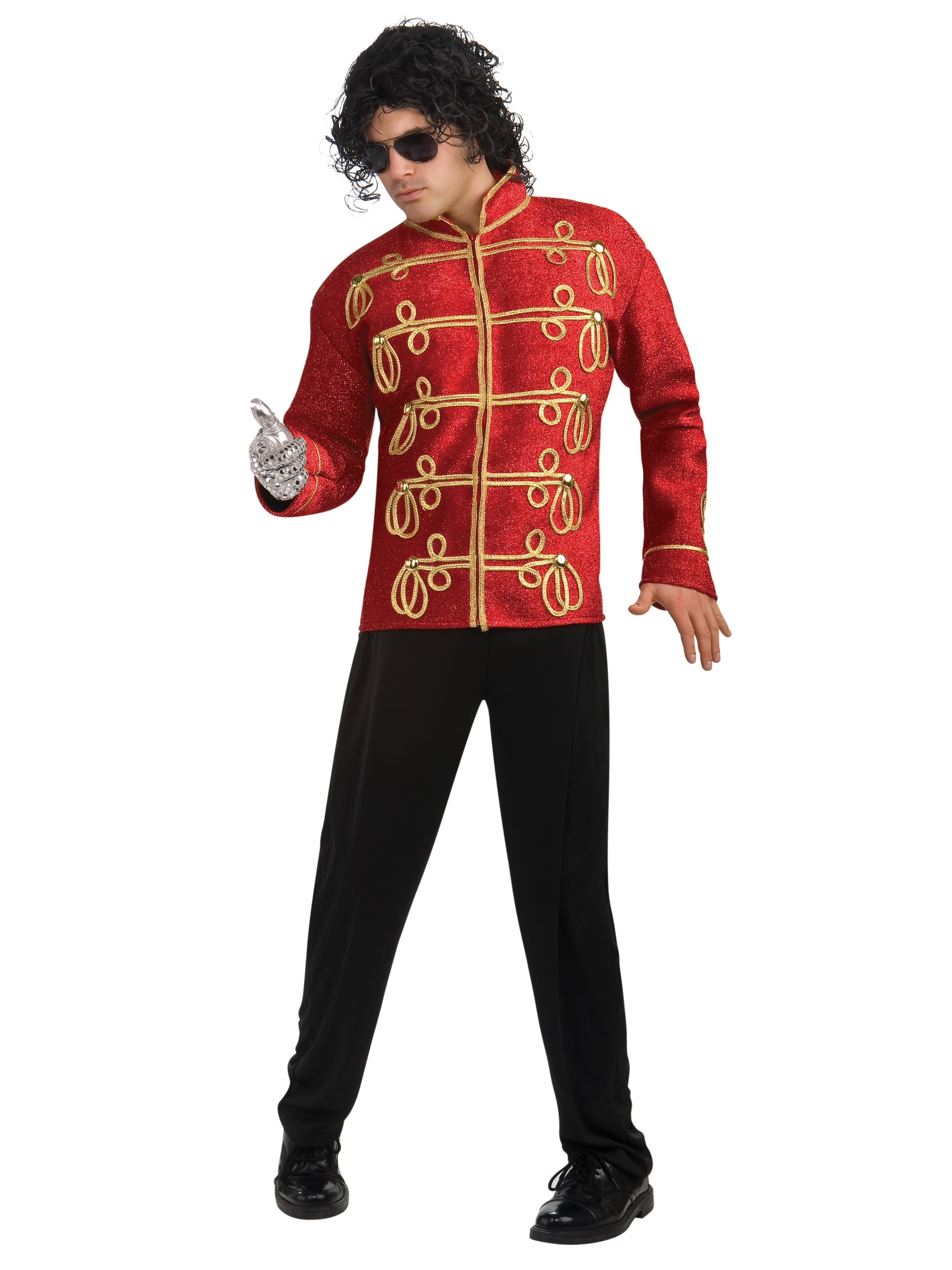 Red Military Jacket Deluxe Adult Michael Jackson Jacket - Walmart.com