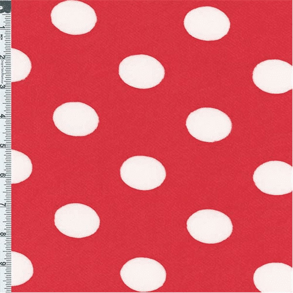 Red Minky Big Polka Dot, Fabric Sold By the Yard - Walmart.com