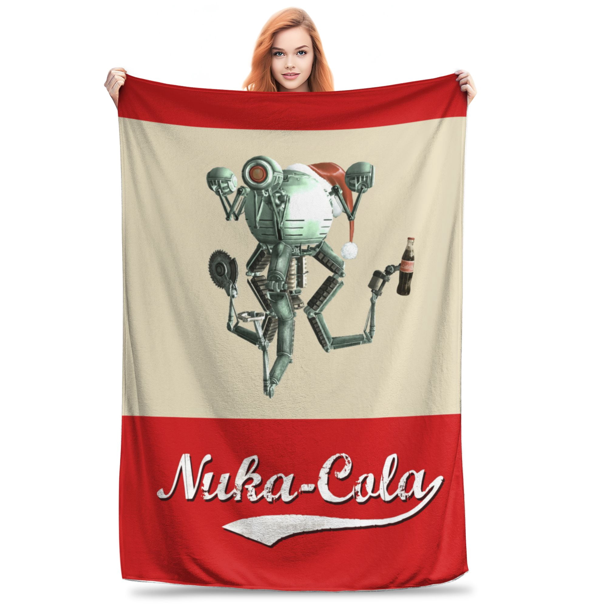 Red Mister Handy Fallout Blanket for Couch Bed Throw Blanket, Aesthetic ...