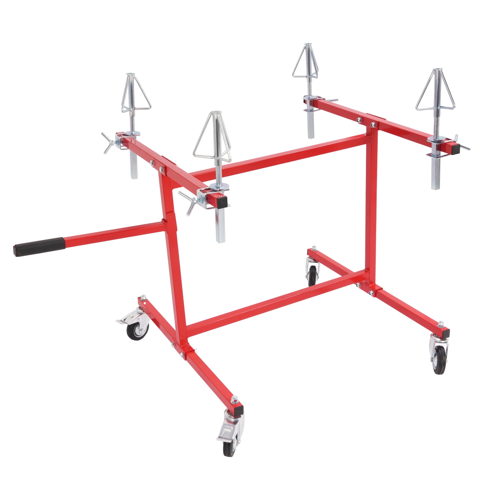 Red Mobile Wheel Panel Paint Stand Wheel Rim Painting Stand Auto Body ...
