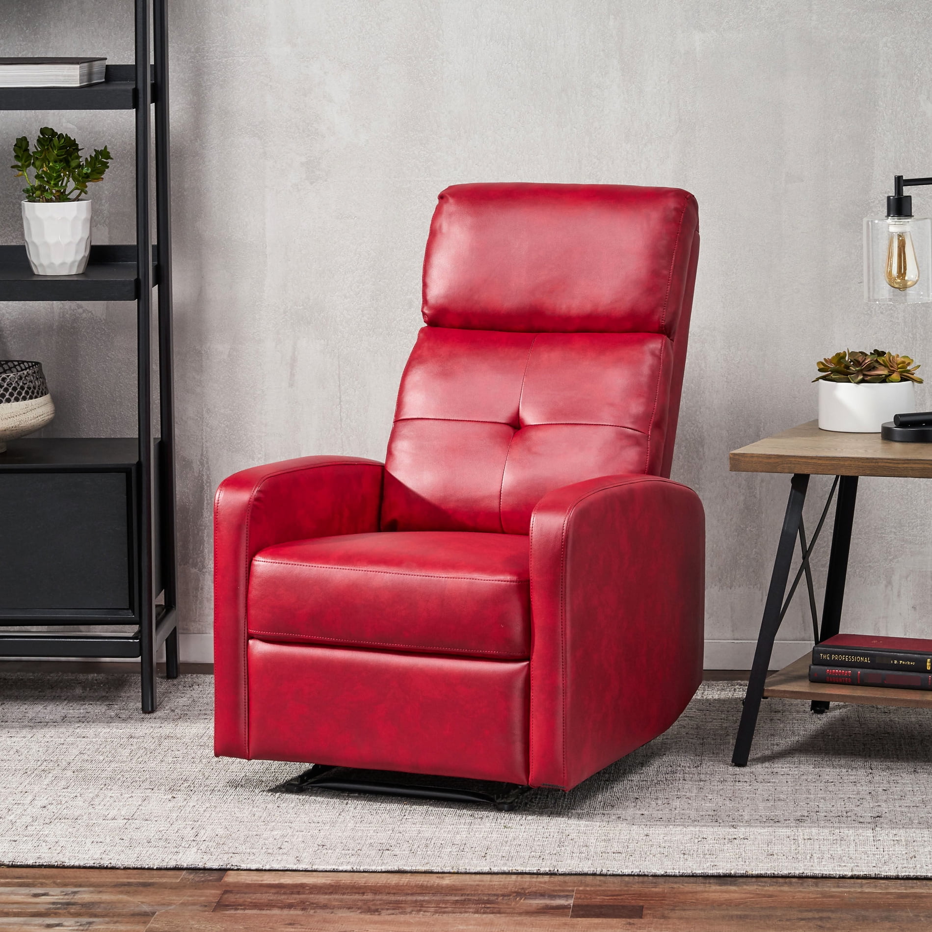 Red Modern Recliner Chair: Quality Upholstery And Smooth Lever ...