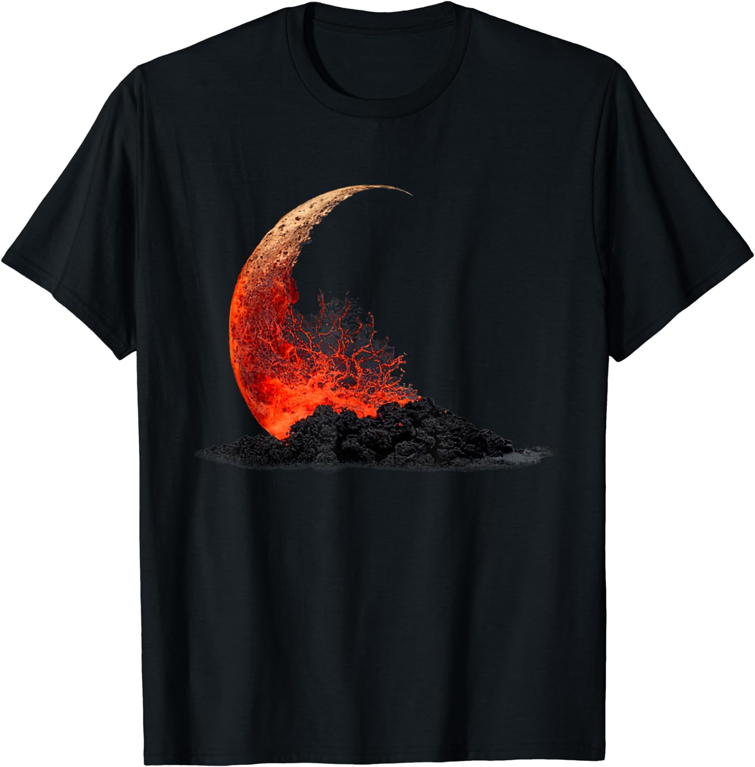 Red Moon Quarter Art - To Wear On Halloween T-Shirt - Walmart.com