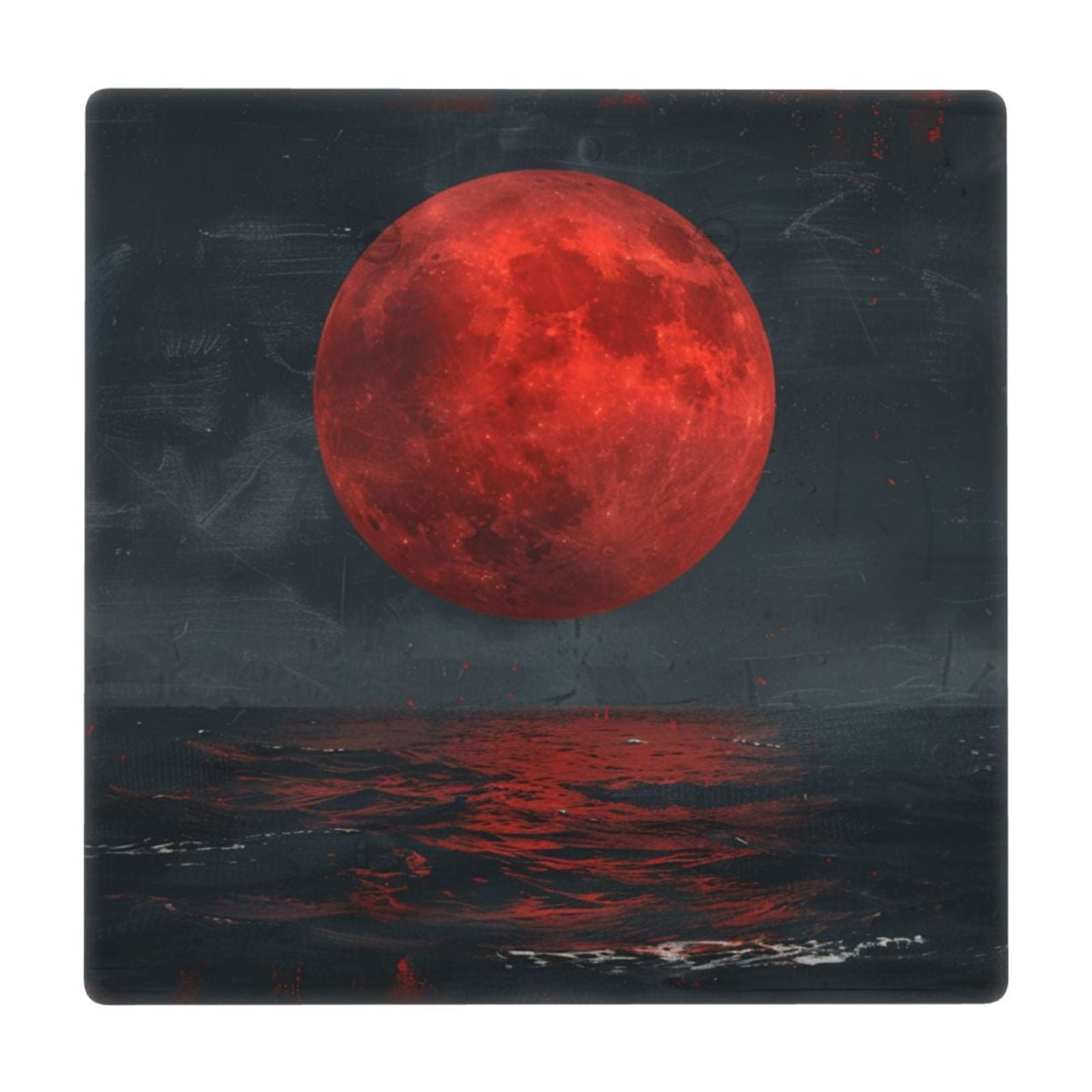 Red Moon Sea Switch Cover Decorative Wall Plate / 2-Gang Blank / Mid ...