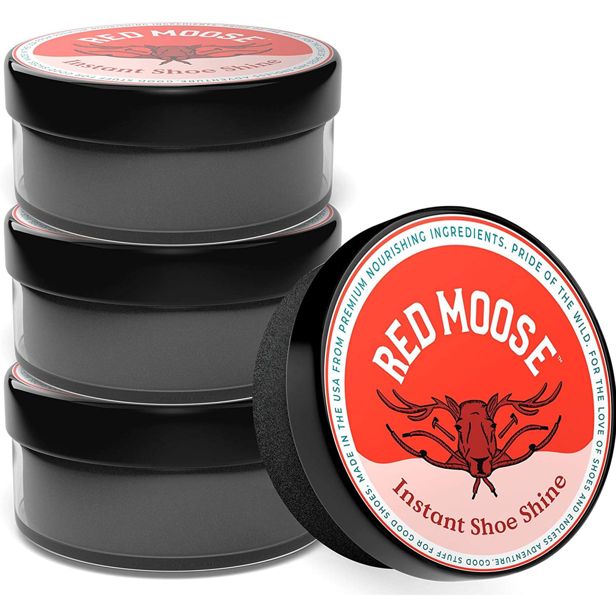 Red Moose Shoe Shine Polish Sponge for Leather Boots & Shoes Care Kit ...