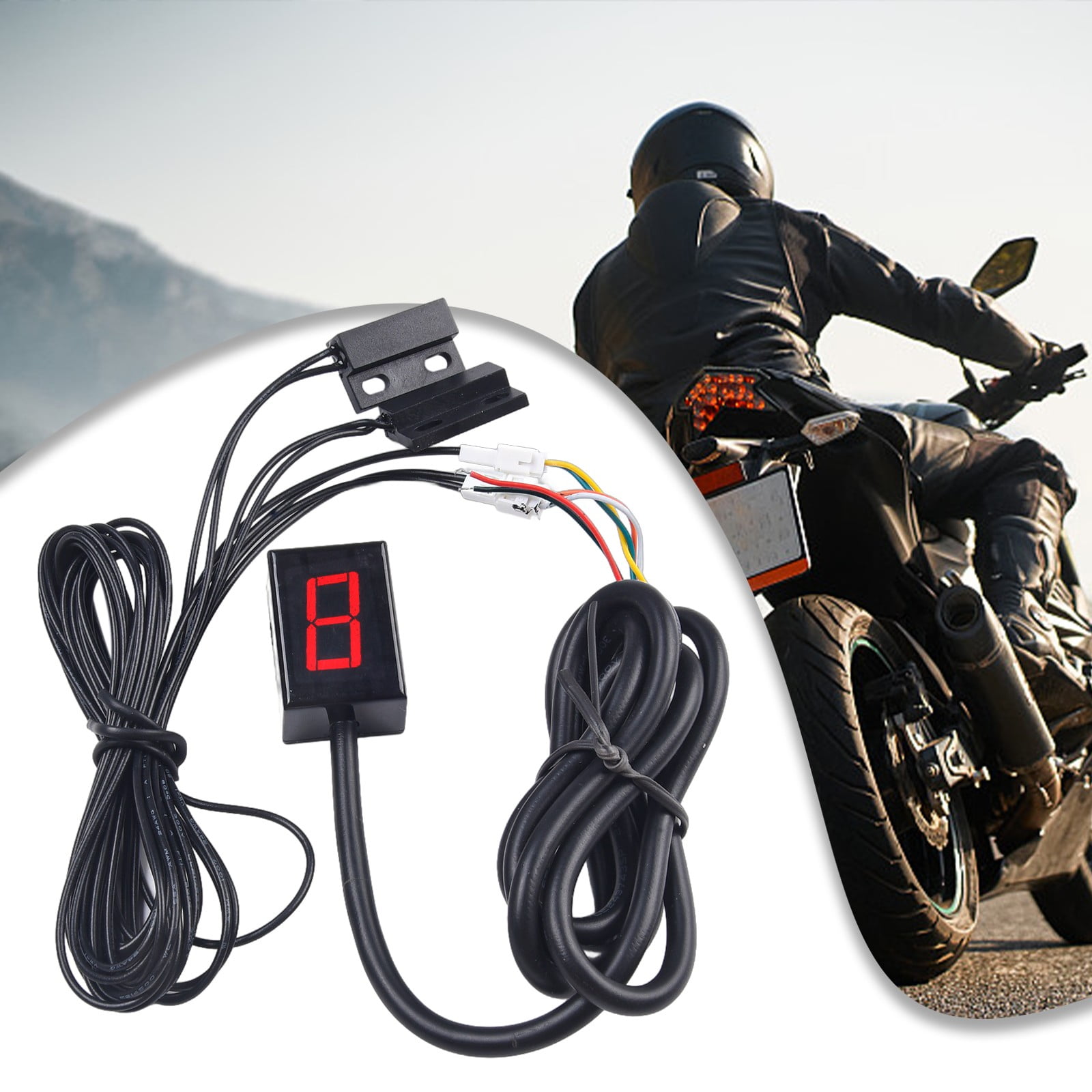 Red Motor Digital Gear Indicator Motorcycle Bike Display Shift Level ...