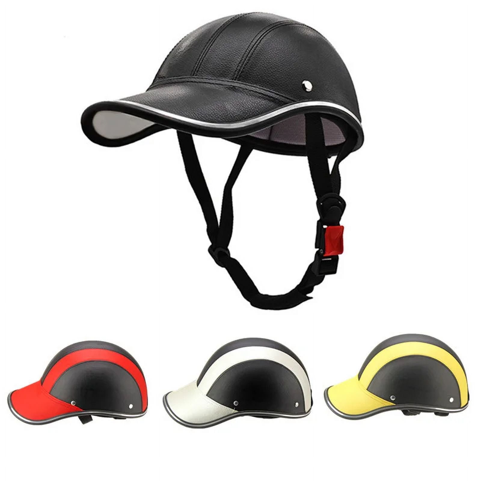 Red Motorcycle Half Helmet Baseball Cap Style Half Face Helmet Electric ...