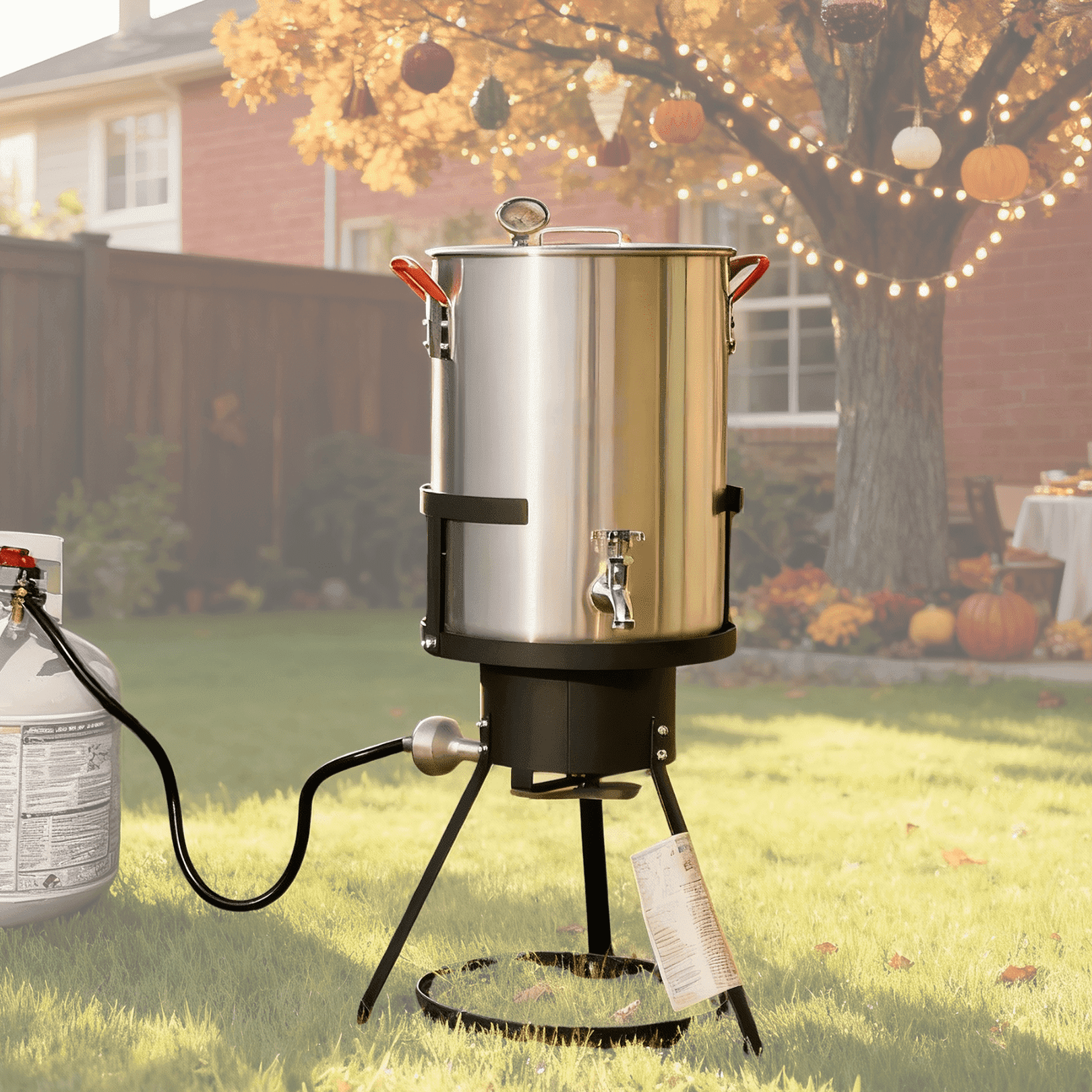 Red Mountain Valley 30 Qt. Outdoor Camping Fryer with Oil Drain Valve ...