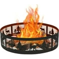 Red Mountain Valley 36 Inch Fire Pit Ring with 360 Forest & Wildlife ...