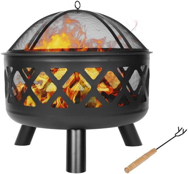 Red Mountain Valley 36 Inch Fire Ring with 360° Forest & Wildlife ...