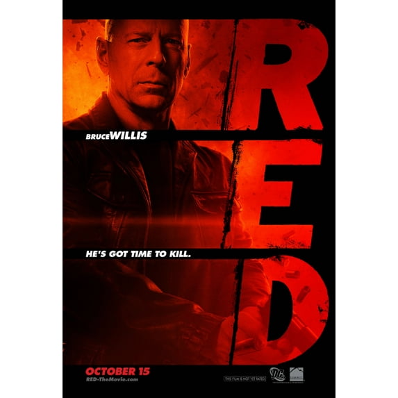 Red Movie poster 12x16 Art Print on Metal Sign 12in x 16in Multi-Color ...