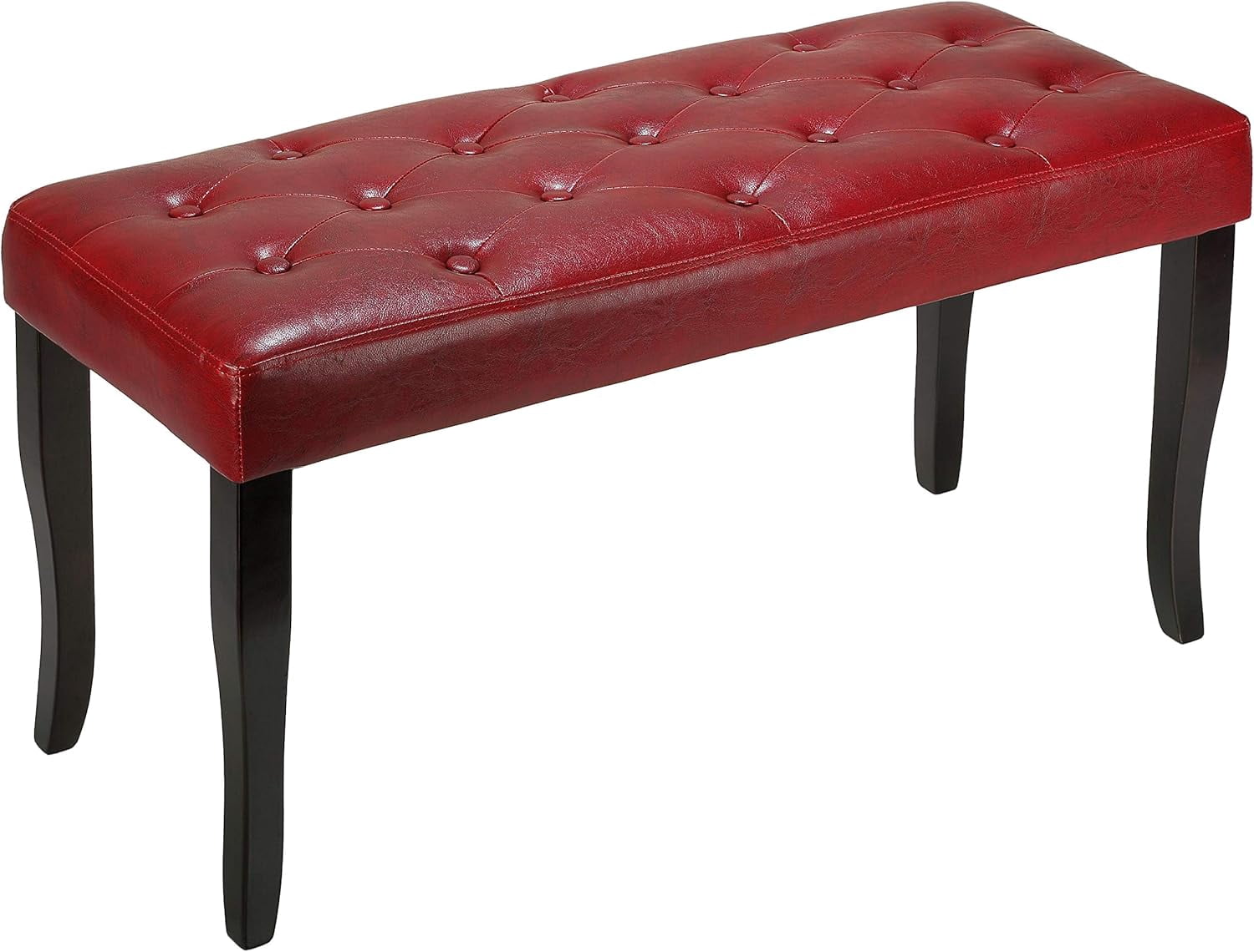 Red Mozart Bench Ottoman with Tufted Top - Walmart.com