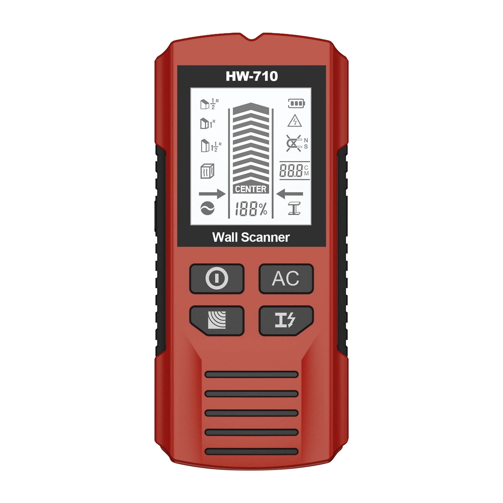Red Multi-Purpose Wall Scanner With Color-Coded Alerts For Studs Wires ...