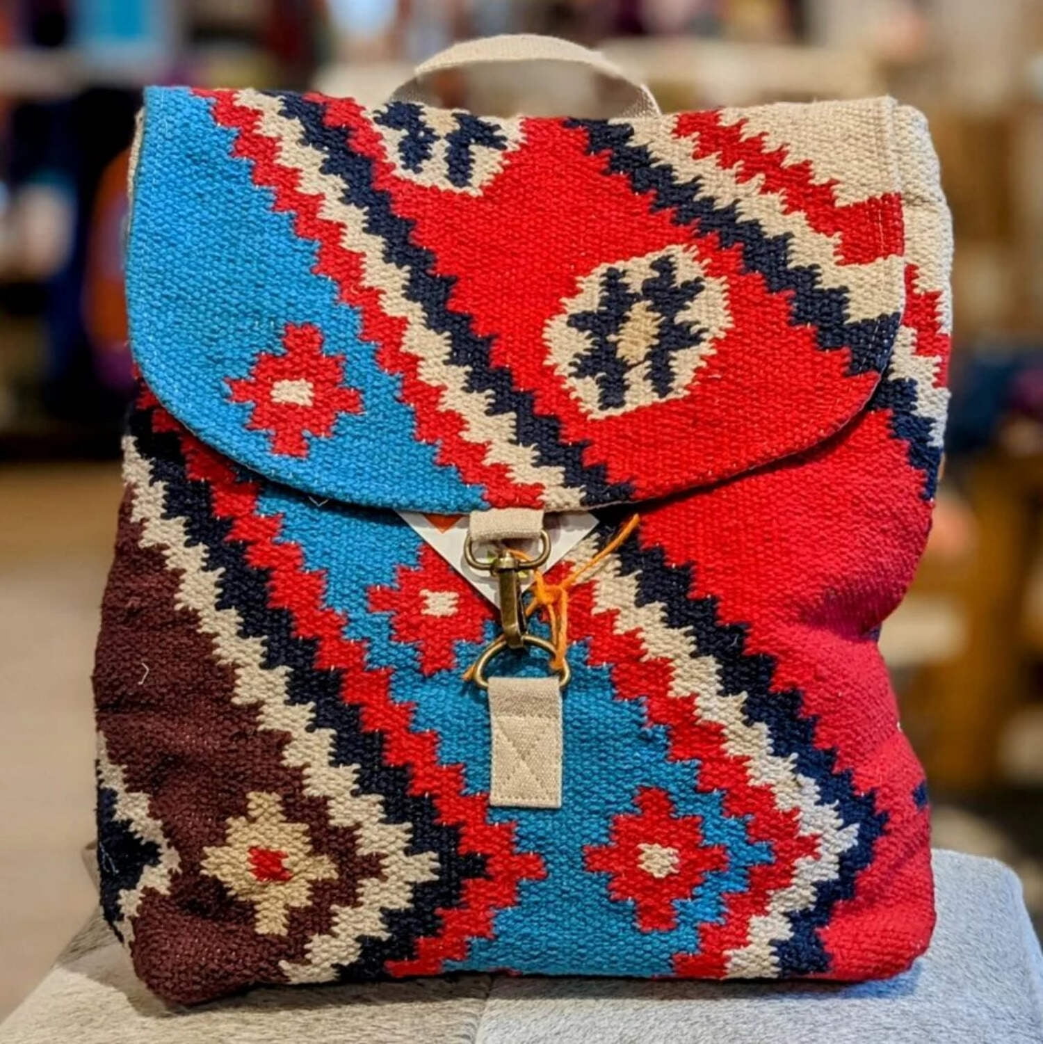 Red Multicolored Aztec Backpack - Walmart.com