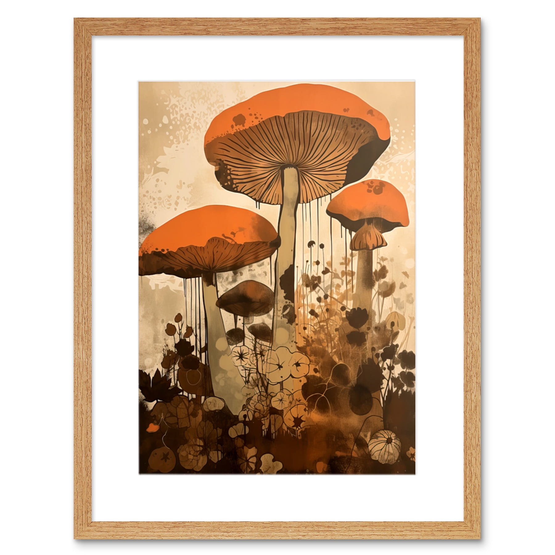 Red Mushroom Fungi Earthy Pastel Colour Cottagecore Rustic Kitchen ...