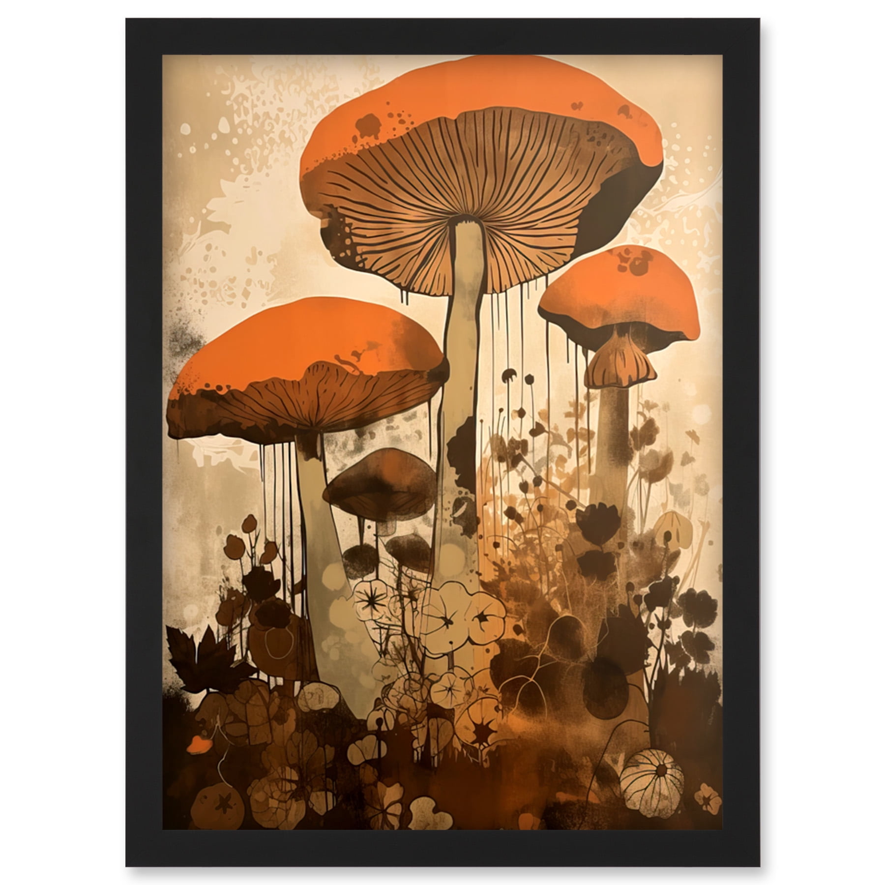 Red Mushroom Fungi Earthy Pastel Colour Cottagecore Rustic Kitchen ...