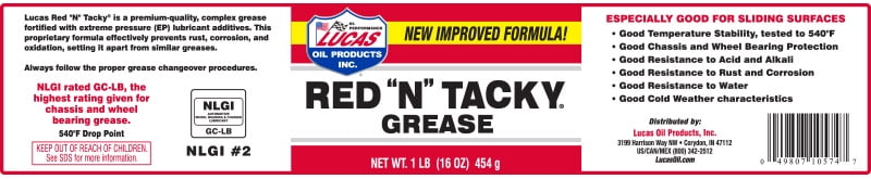 Red "N" Tacky Grease NLGI#2 - 235 Pound Pail - Walmart.com