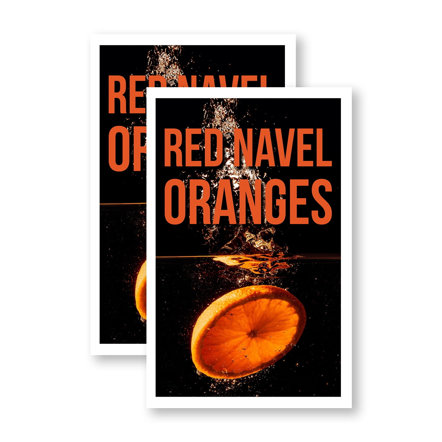 Red Navel Oranges (2-Pack) 24 Inch x 36 Inch Vinyl Decals | Sign Insert ...