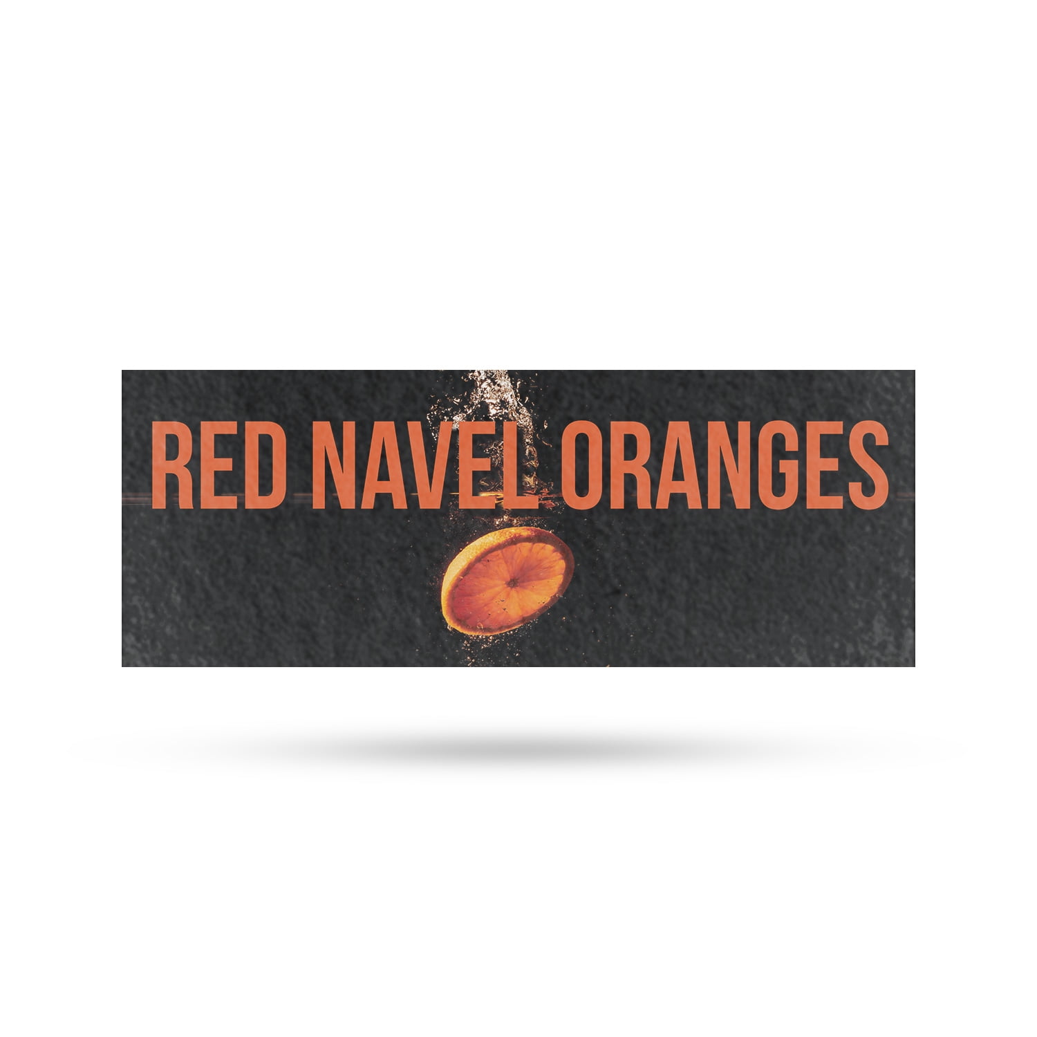 Red Navel Oranges Vinyl Decal 36 Inch x 14 Inch Weatherproof Heavy-Duty ...