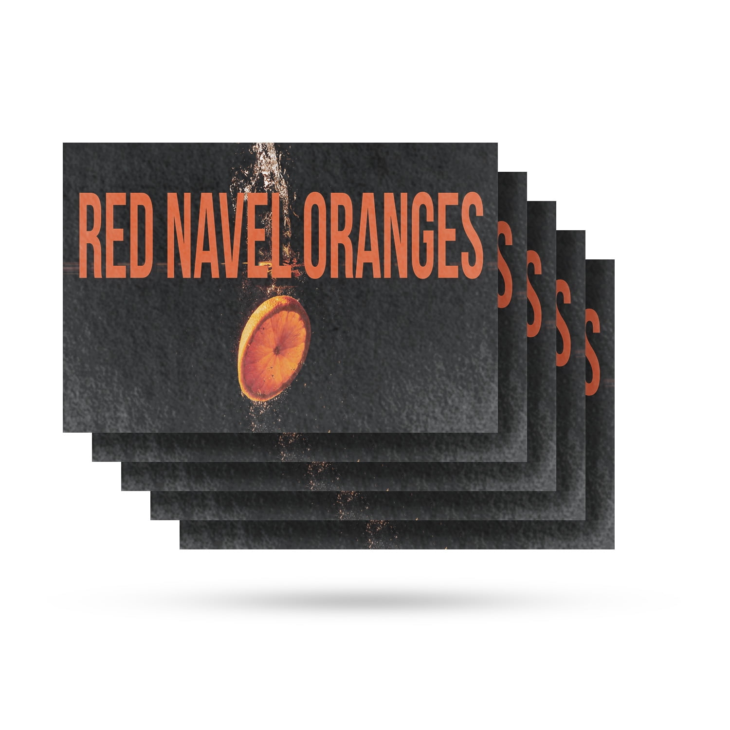 Red Navel Oranges Vinyl Decal 5 Pack of 12 Inch x 16 Inch Weatherproof ...