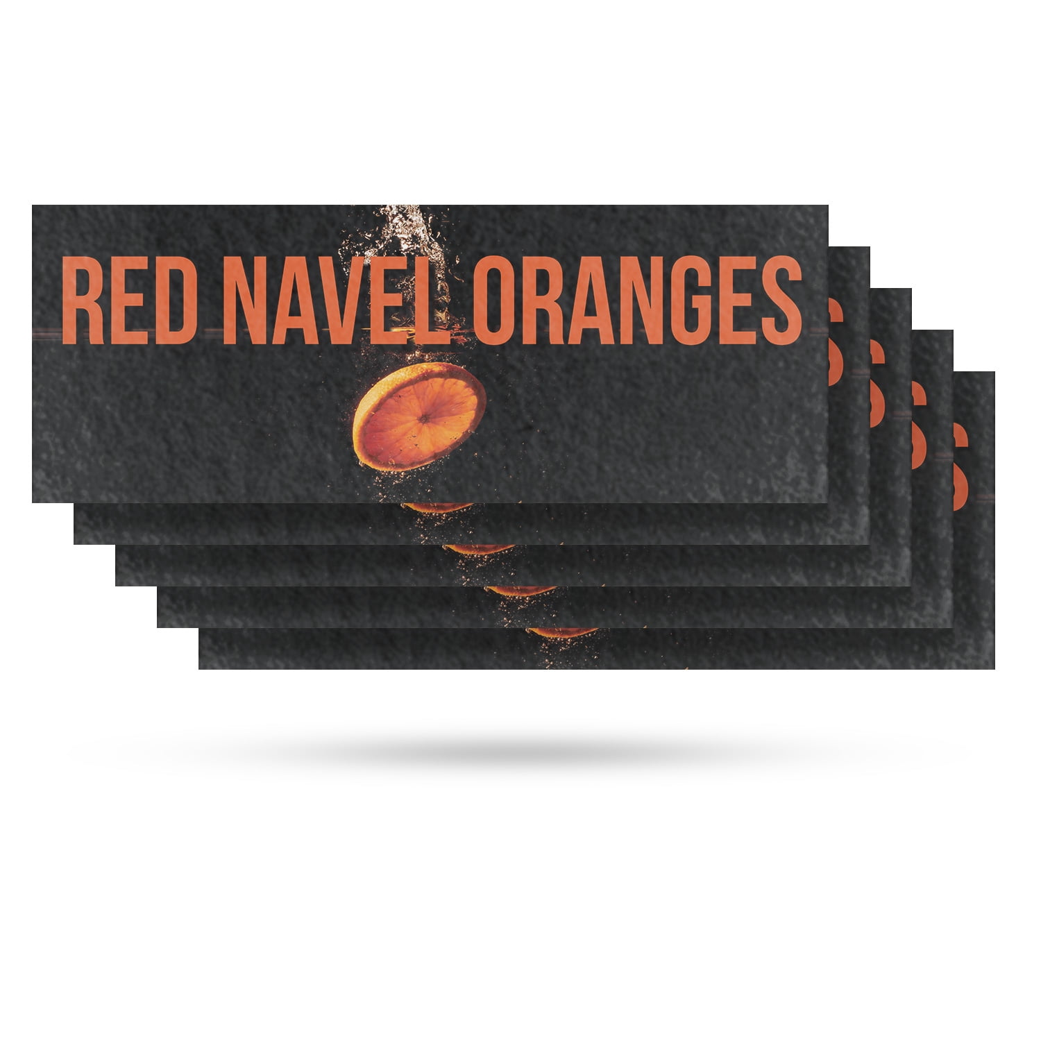 Red Navel Oranges Vinyl Decal 5 Pack of 24 Inch x 9 Inch Weatherproof ...