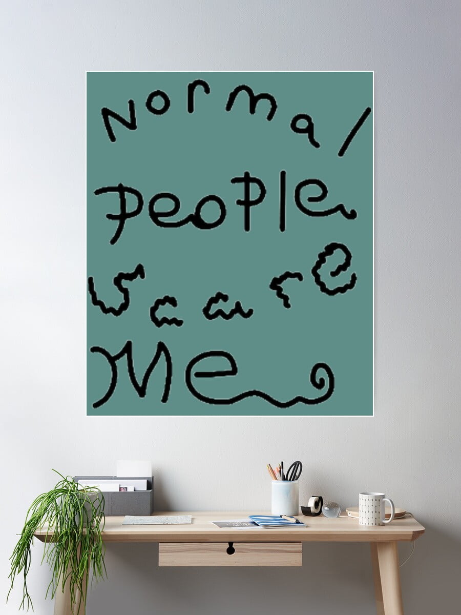 Red, Normal People Scare Me Poster Wall Art, Modern Wall Decor For ...