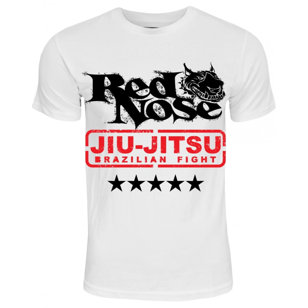 Red Nose Jiu-Jitsu Brazilian Fight Team, White - Walmart.com