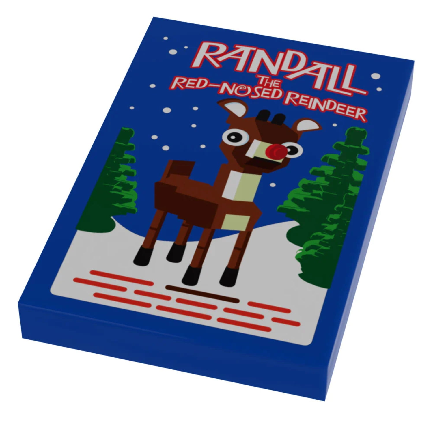 Red-Nosed Reindeer Christmas Movie Cover (2x3 Tile) made using LEGO ...
