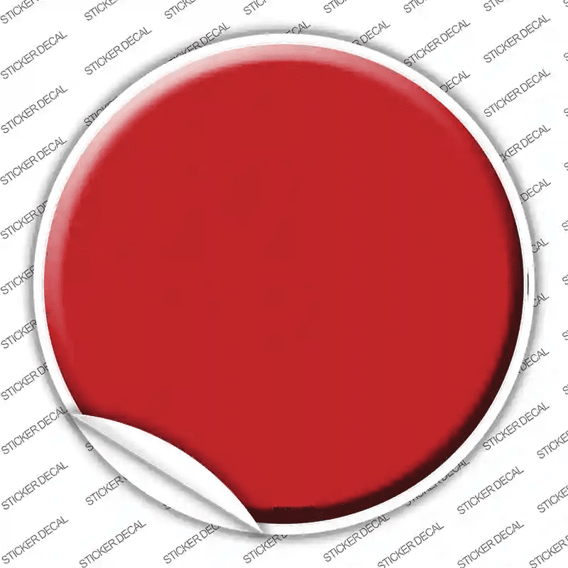 Red Novelty Circle Sticker Decal Large - Walmart.com