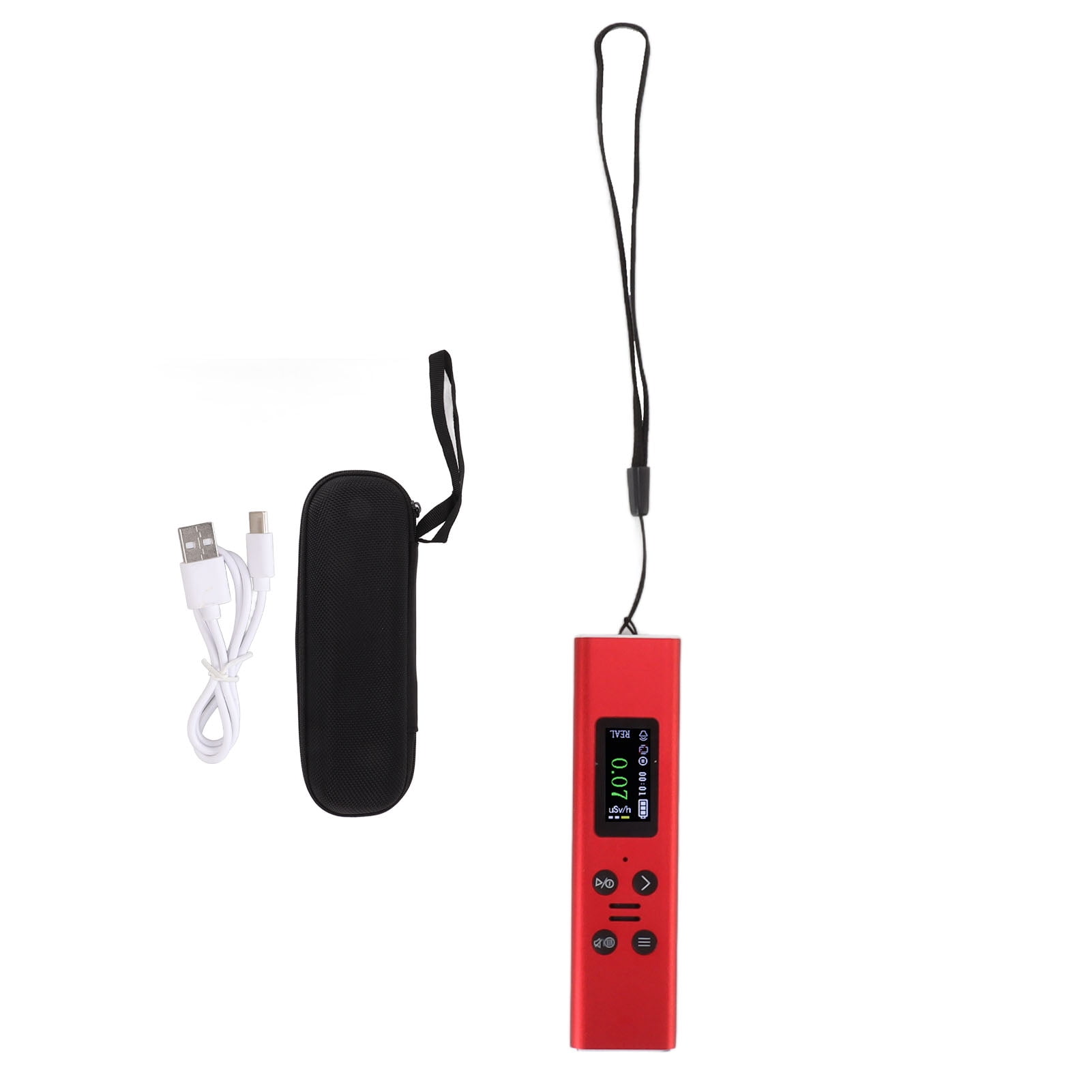 Red Nuclear Radiation Detector Marble Radioactive Dose Alarm Geiger ...