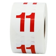 Red Number Stickers