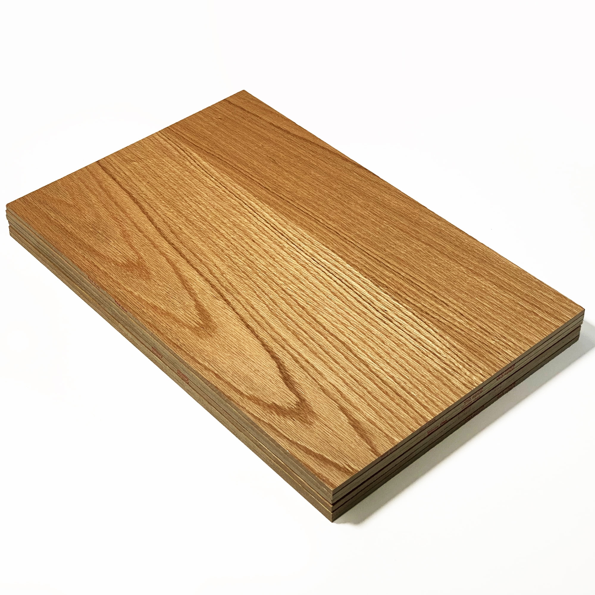 Red Oak | 3.9mm 1/8th inch, 12”x19” Premium Finished Two Sided with MDF Core, Glowforge Ready ...