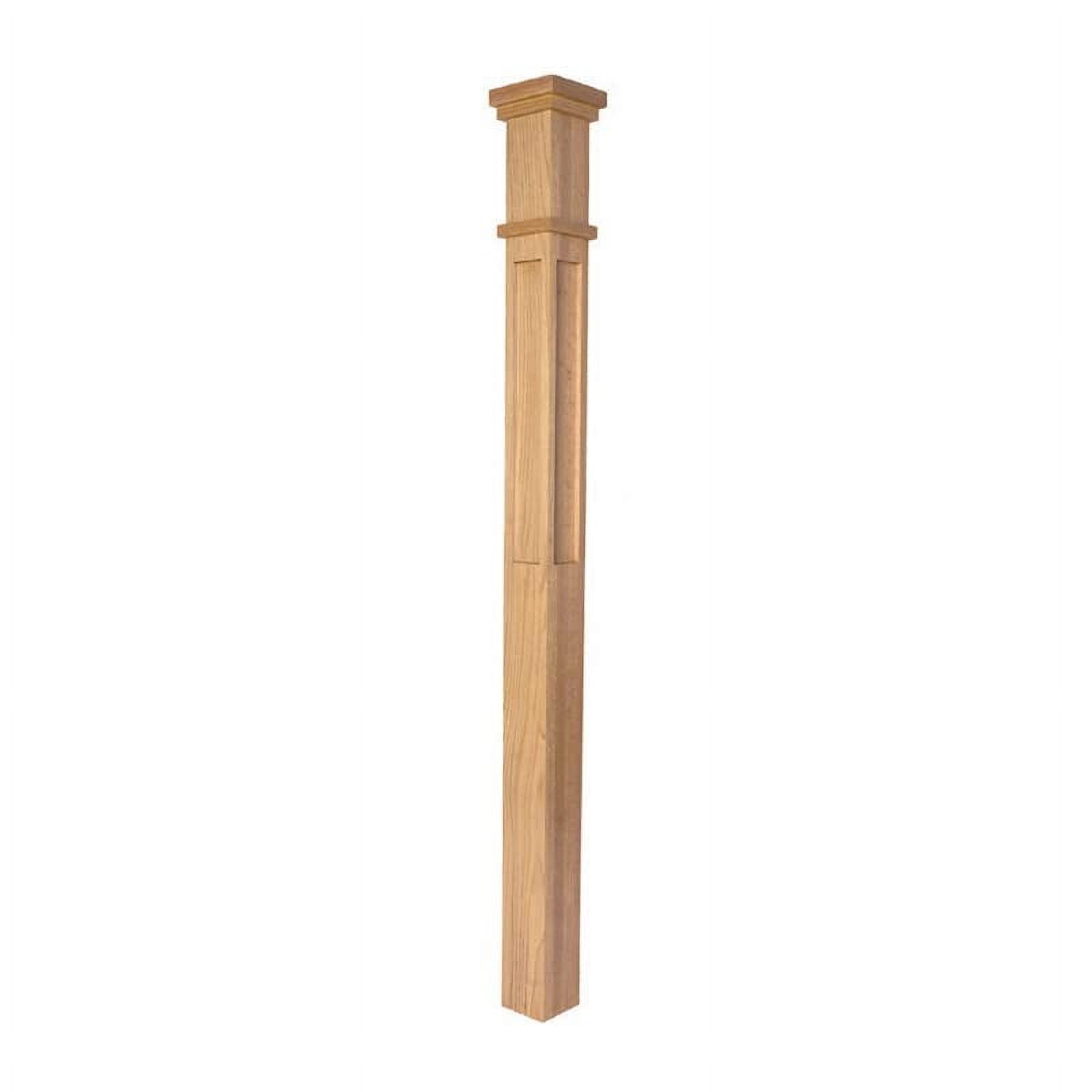 Red Oak/Poplar Modern Style Contemporary Wooden Newel Post for Interior ...