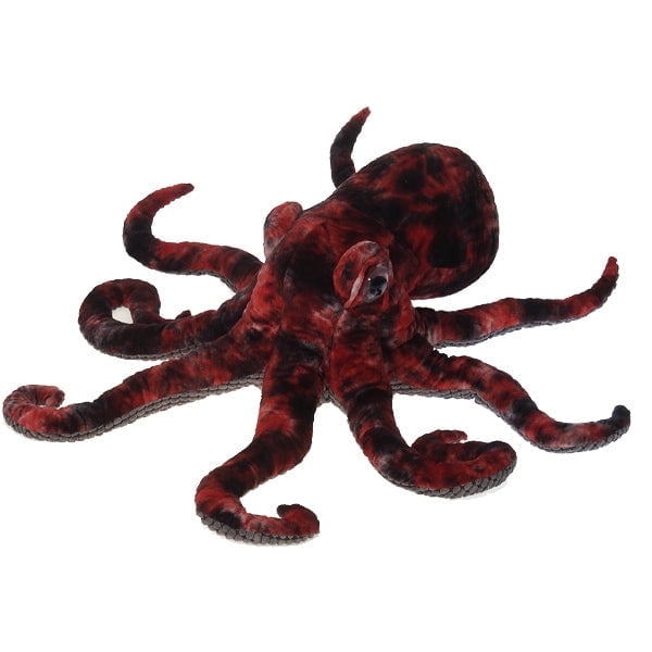 Red Octopus Stuffed Animal – 16 inch Realistic Soft & Cuddly Fire-Red ...
