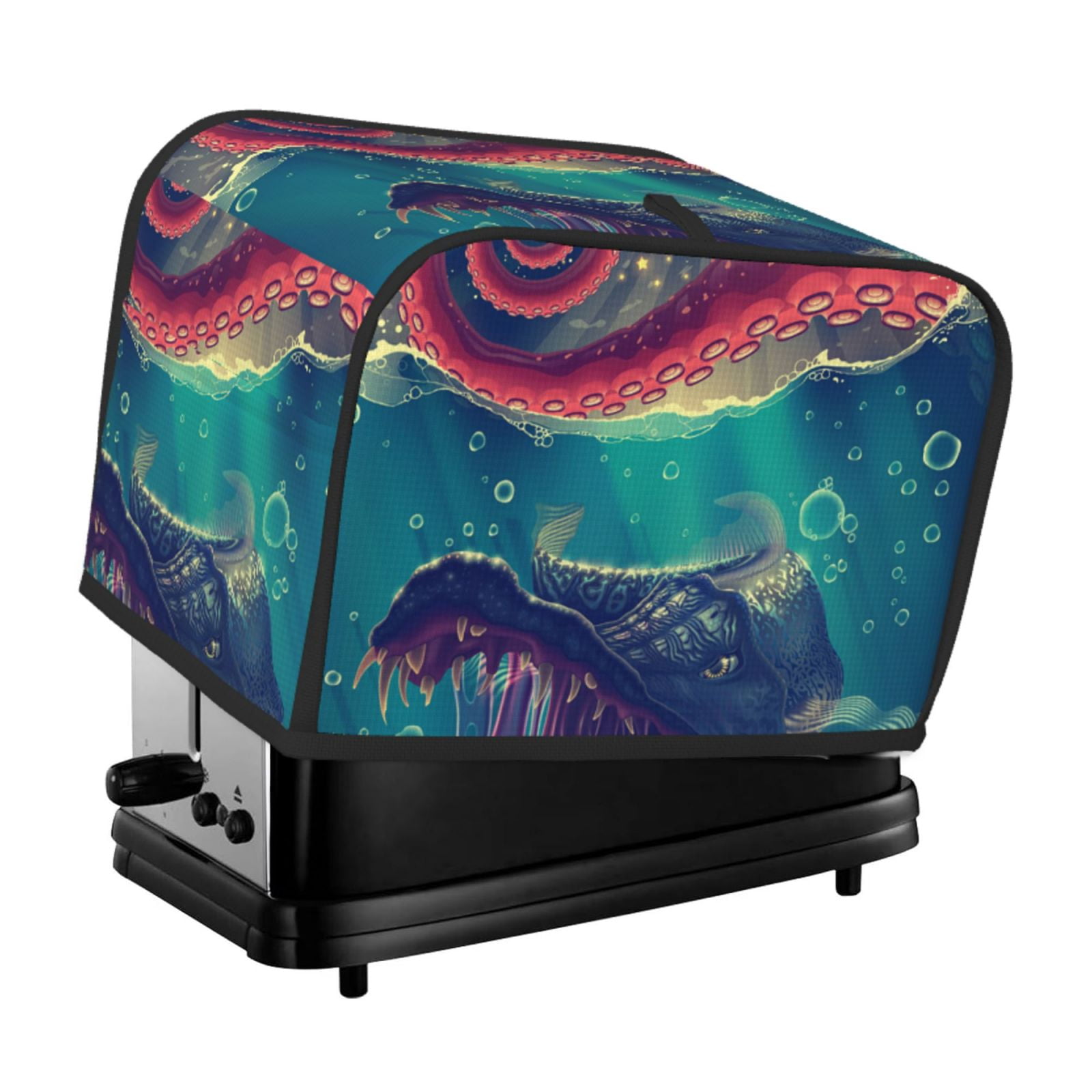 Red Octopus Tentacles Predator Fish 2 Slice Toaster Cover Bread Maker ...