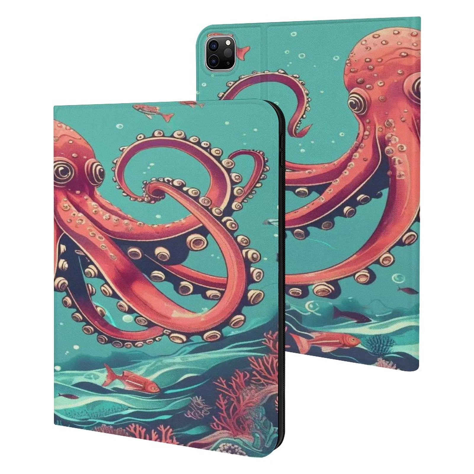 Red Octopus Underwater Cover for iPad Air(9.7/10.5/10.9in) Case for ...
